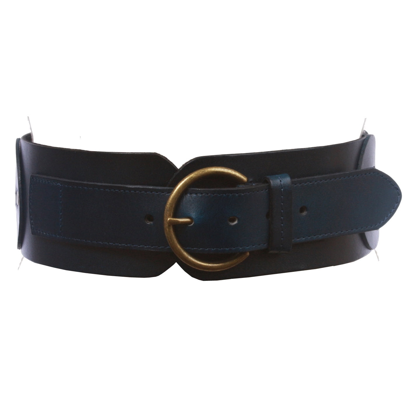 Ladies 3" (75 mm) Wide High Waist Round Disk Linked Braided Cowhide Top ...