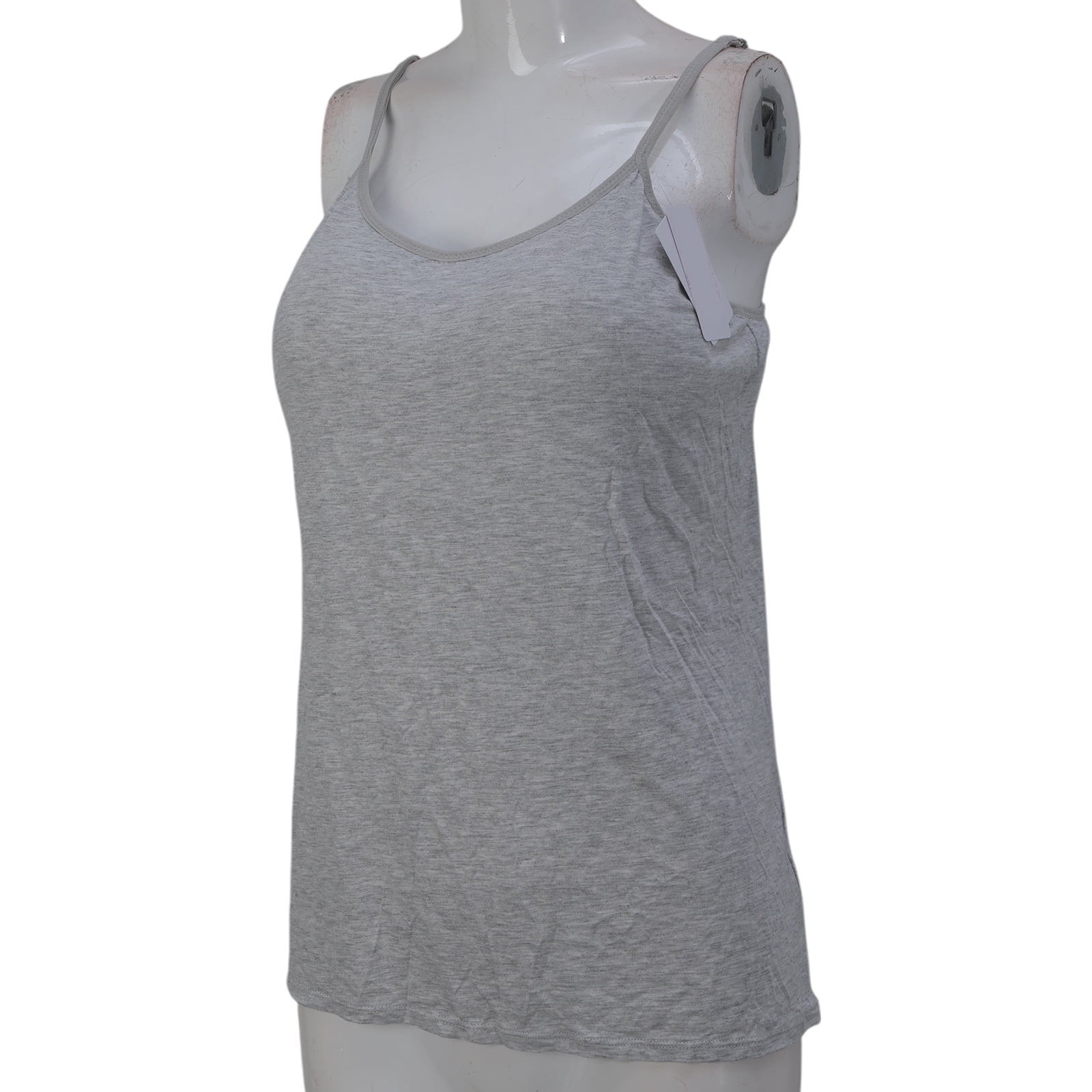 Ladies Adjustable Spaghetti Straps Tanks Top with Built-in Shelf Bra ...