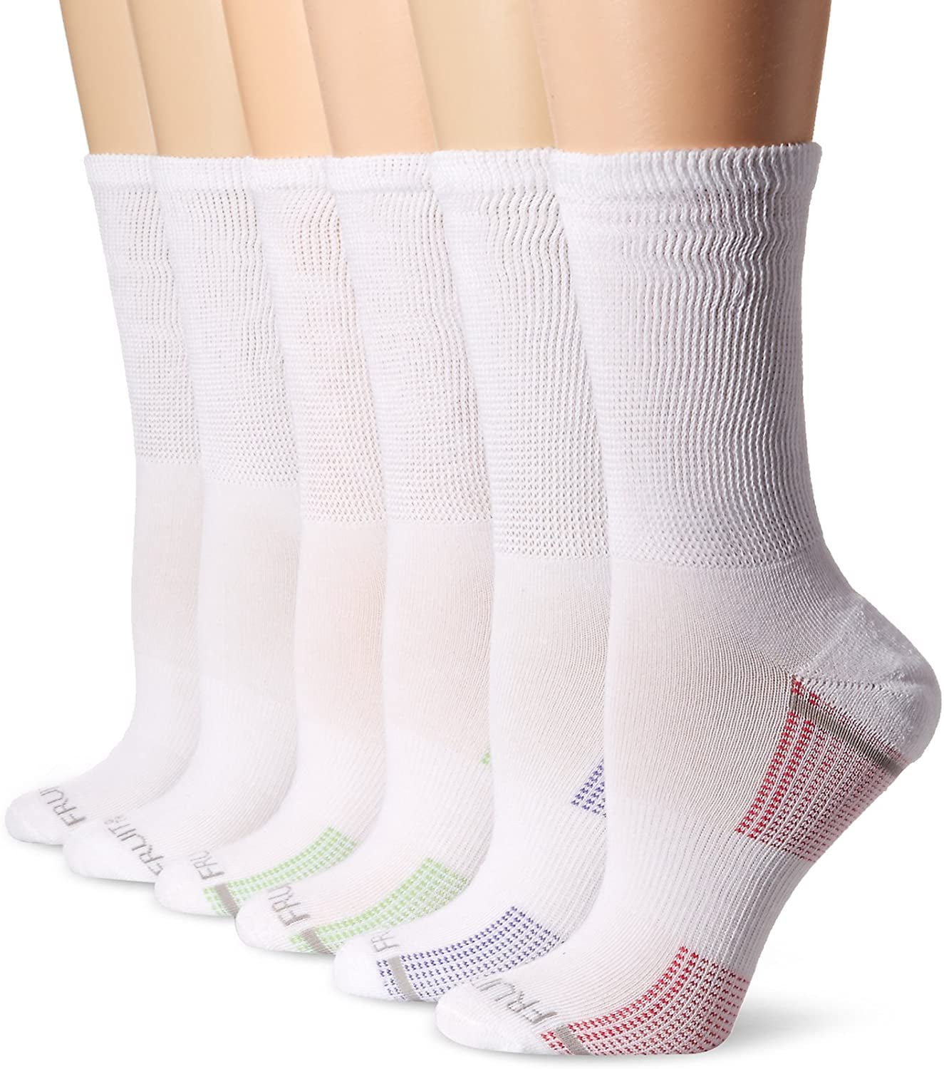 Ladies Arch Support Crew socks - 6 Pair - Walmart.com