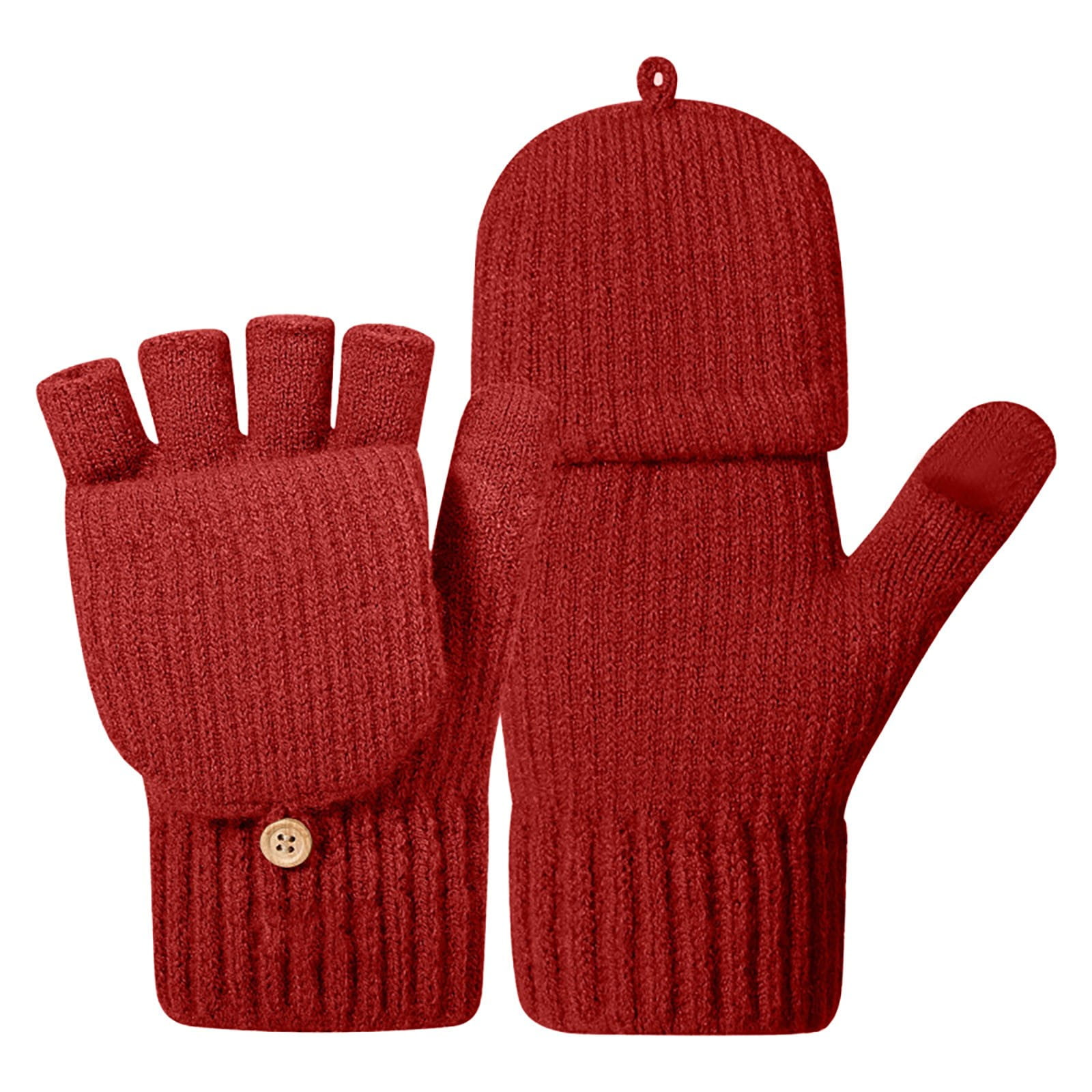 Ladies Autumn Winter Fingerless Gloves Thick Knit Fleece Lined Design ...