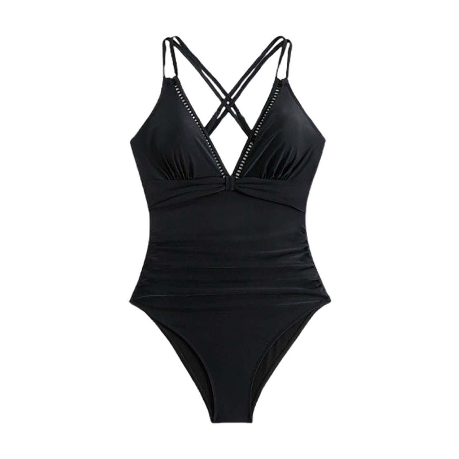 Ladies' Beach Casual Swimsuit Fashionable And Slim Swimsuit Scrunch ...
