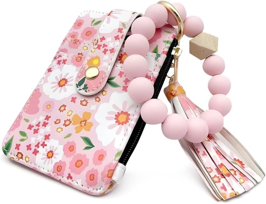 Ladies' Boho Style Wristlet Wallet Keychain With Beaded Tassel ...