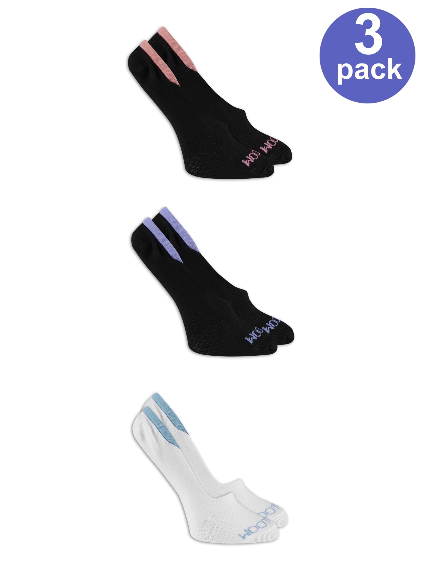 Ladies Breathable Flat Knit Liner Socks - Walmart.com