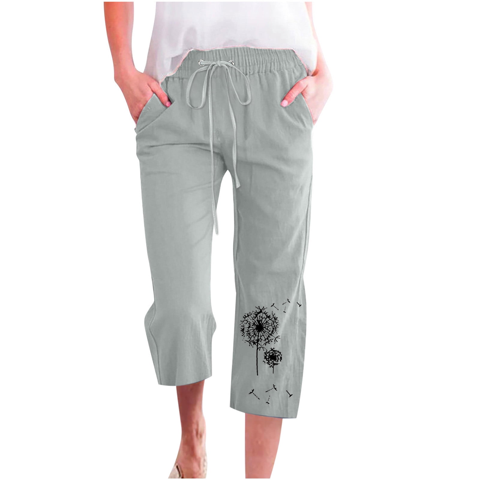 Ladies Capris with Pockets Clearance Women's Light Weight Summer Capris ...