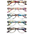 Ladies Cat Eye Reading Glasses 5 Pairs Blue Light Blocking Spring Hinge ...