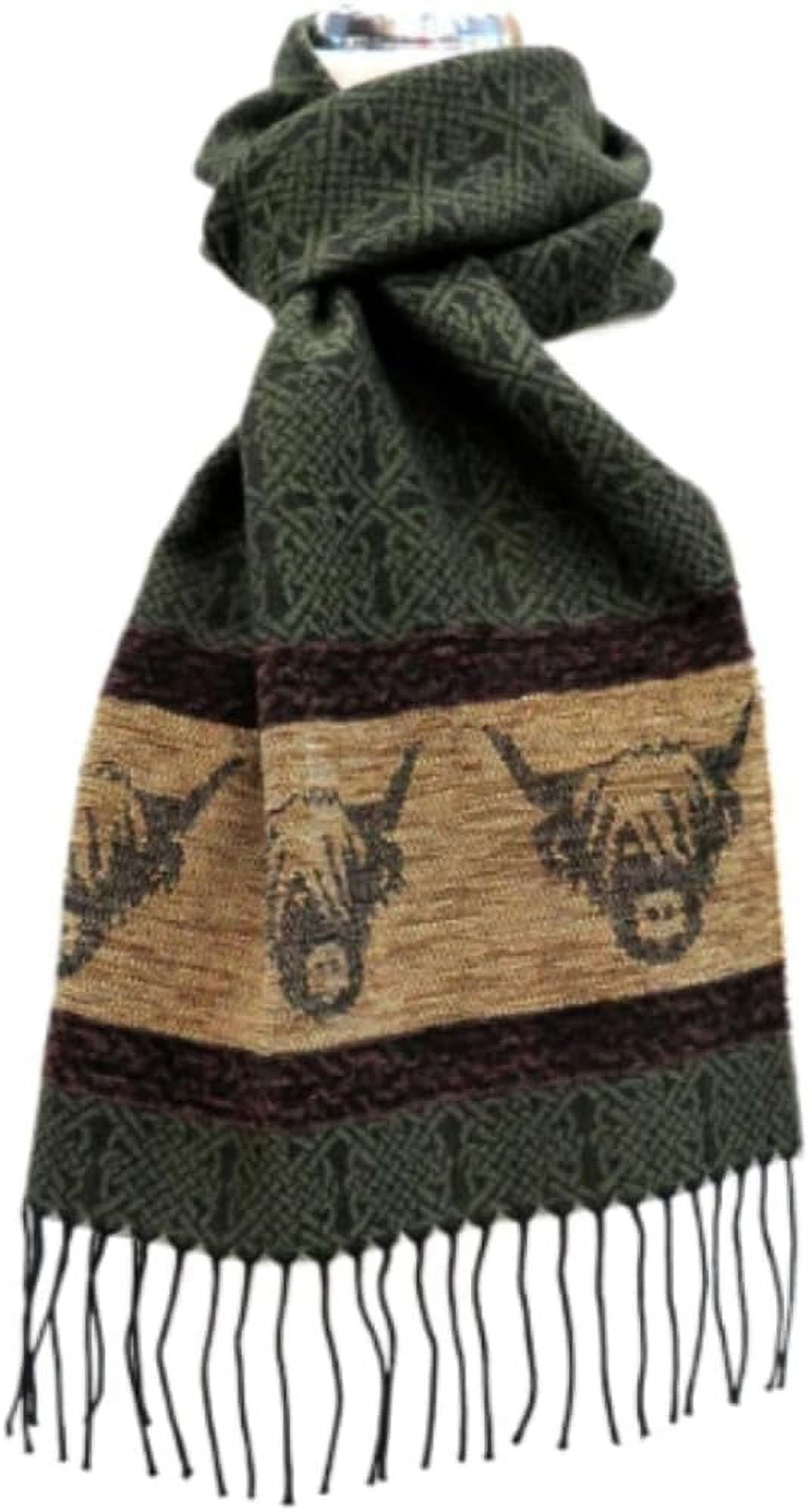 Fern Green Celtic Scarf With Tassle Fringe - Walmart.com