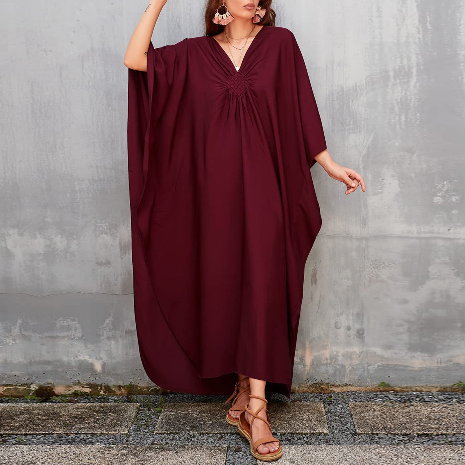 Ladies Chest Woven Loose Large Size Beach Smock Robe Holiday Sunblock ...