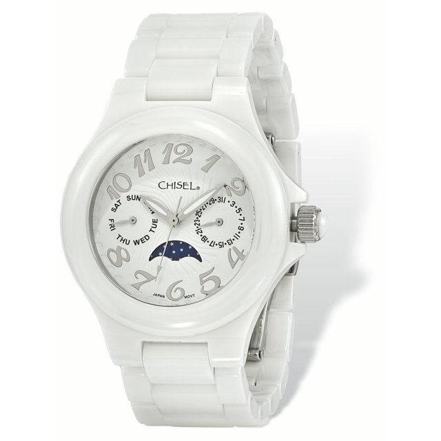Ladies Chisel White Ceramic White Dial Watch - Walmart.com