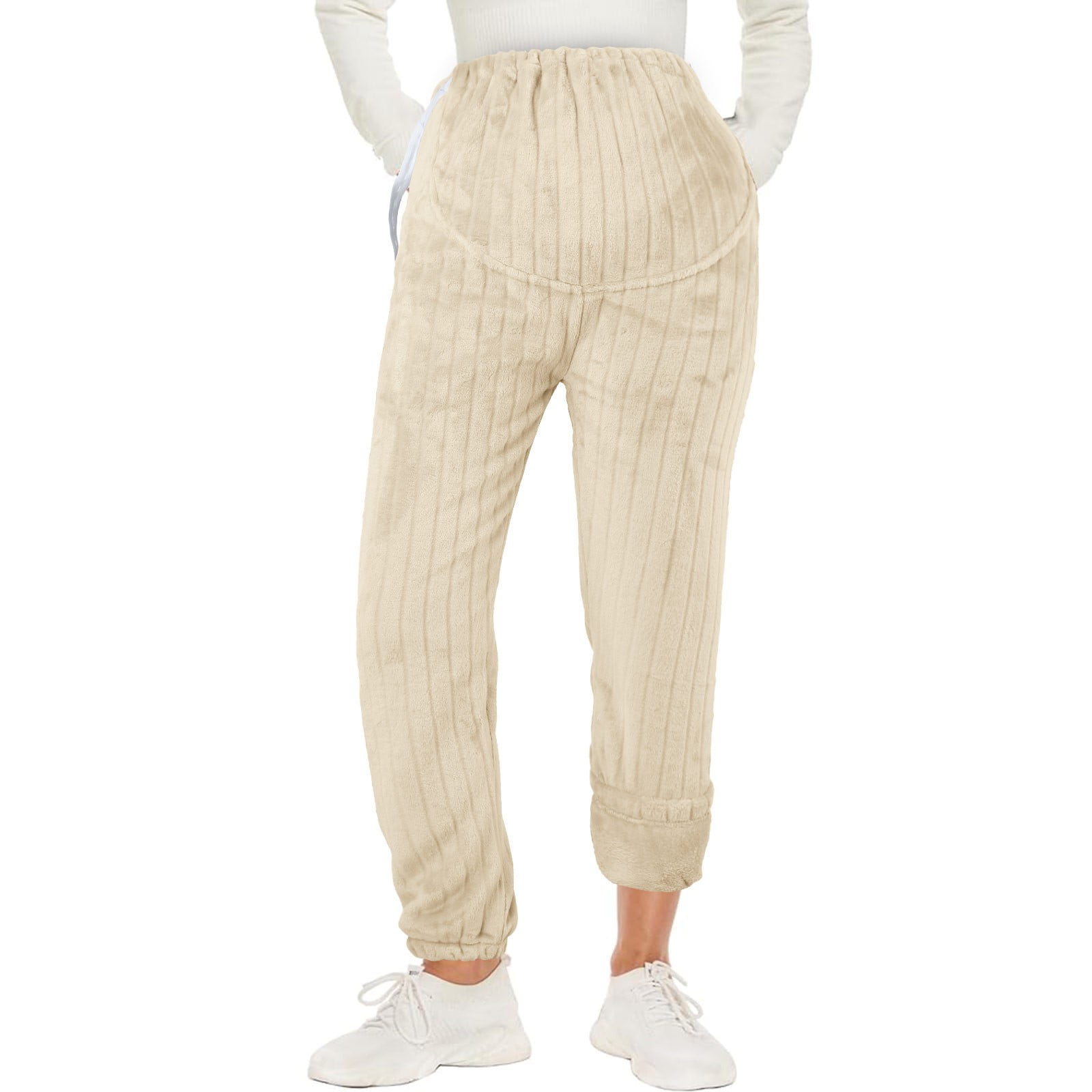 Ladies Classic Pants Autumn Winter Flannel Pajama Padded Thickened Warm