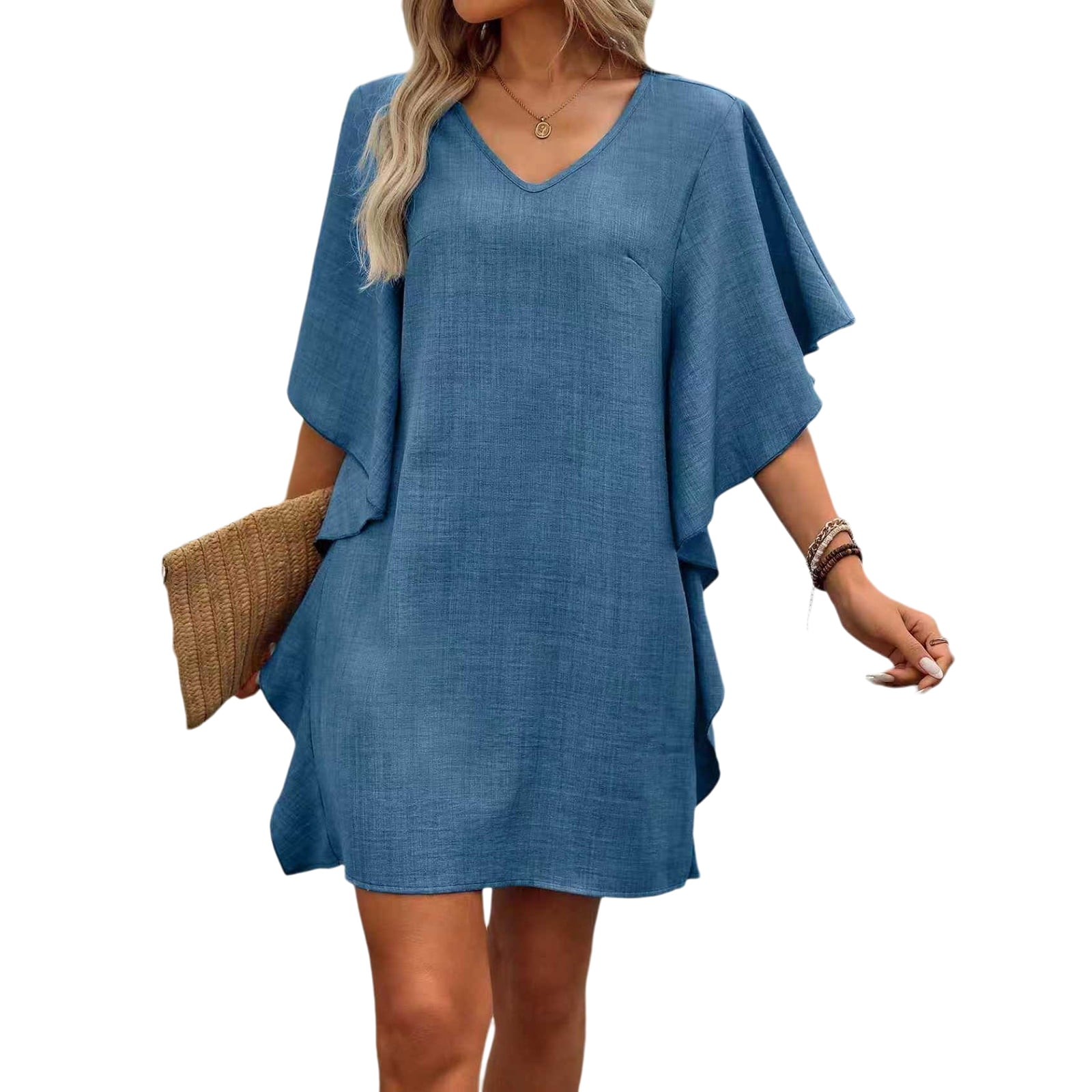 Ladies Clothes for Daily Wear Elegant Print Women Casual Dresses Plus ...