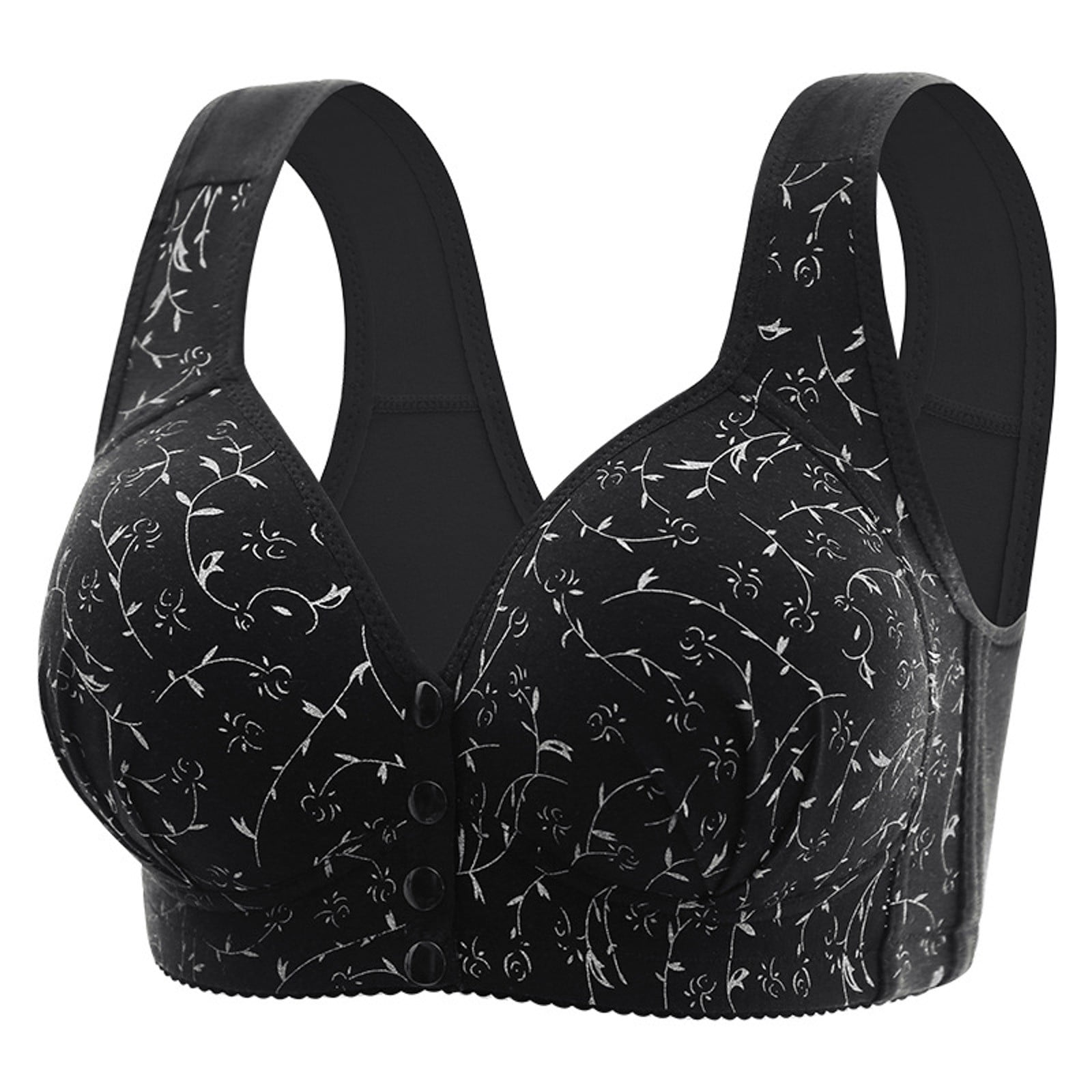 Ladies Comfort 2024 Front Close Button Bras For Elderly Plus Size