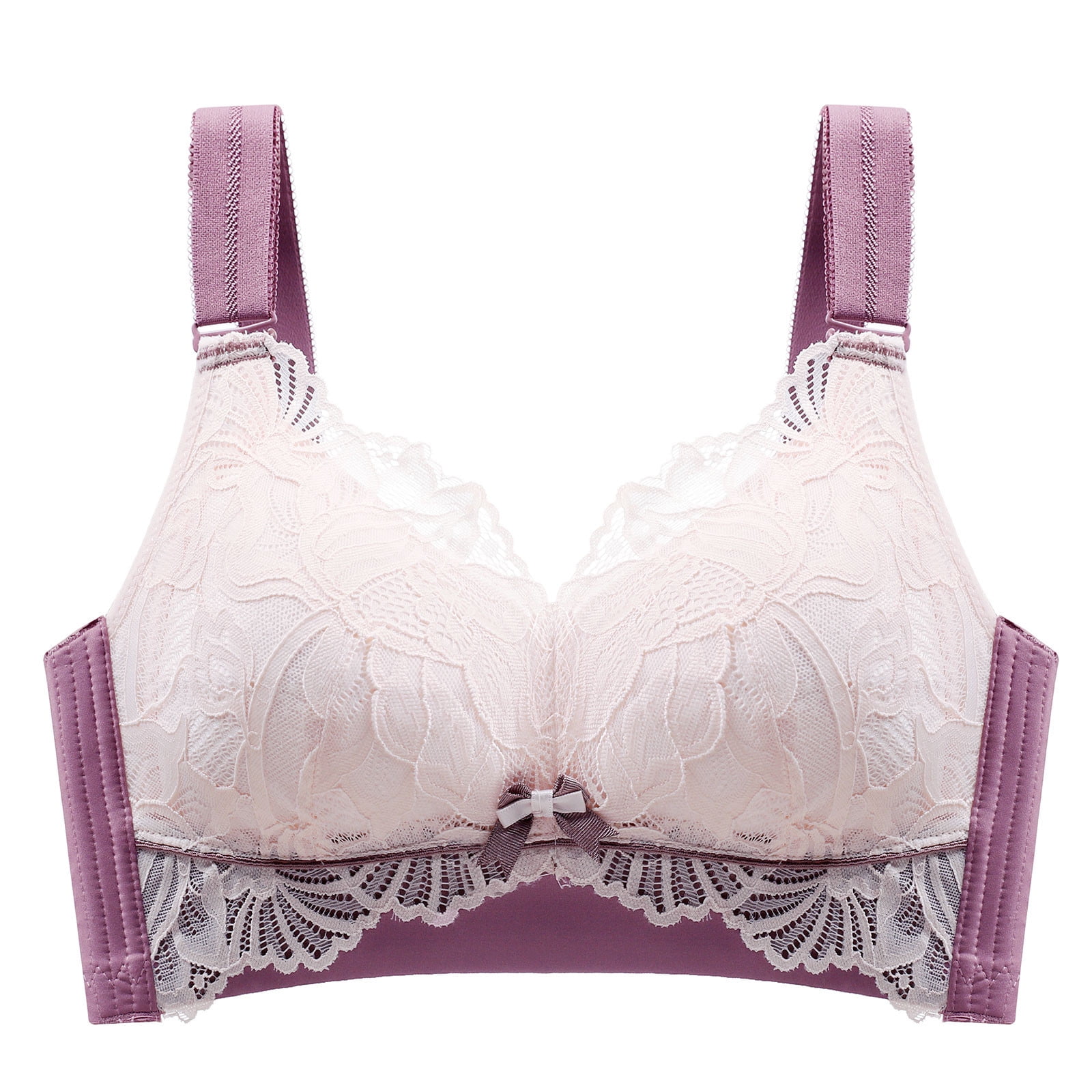 Ladies Comtable Breathable No Steel Ring Lace Gathering Adjustment Lift ...