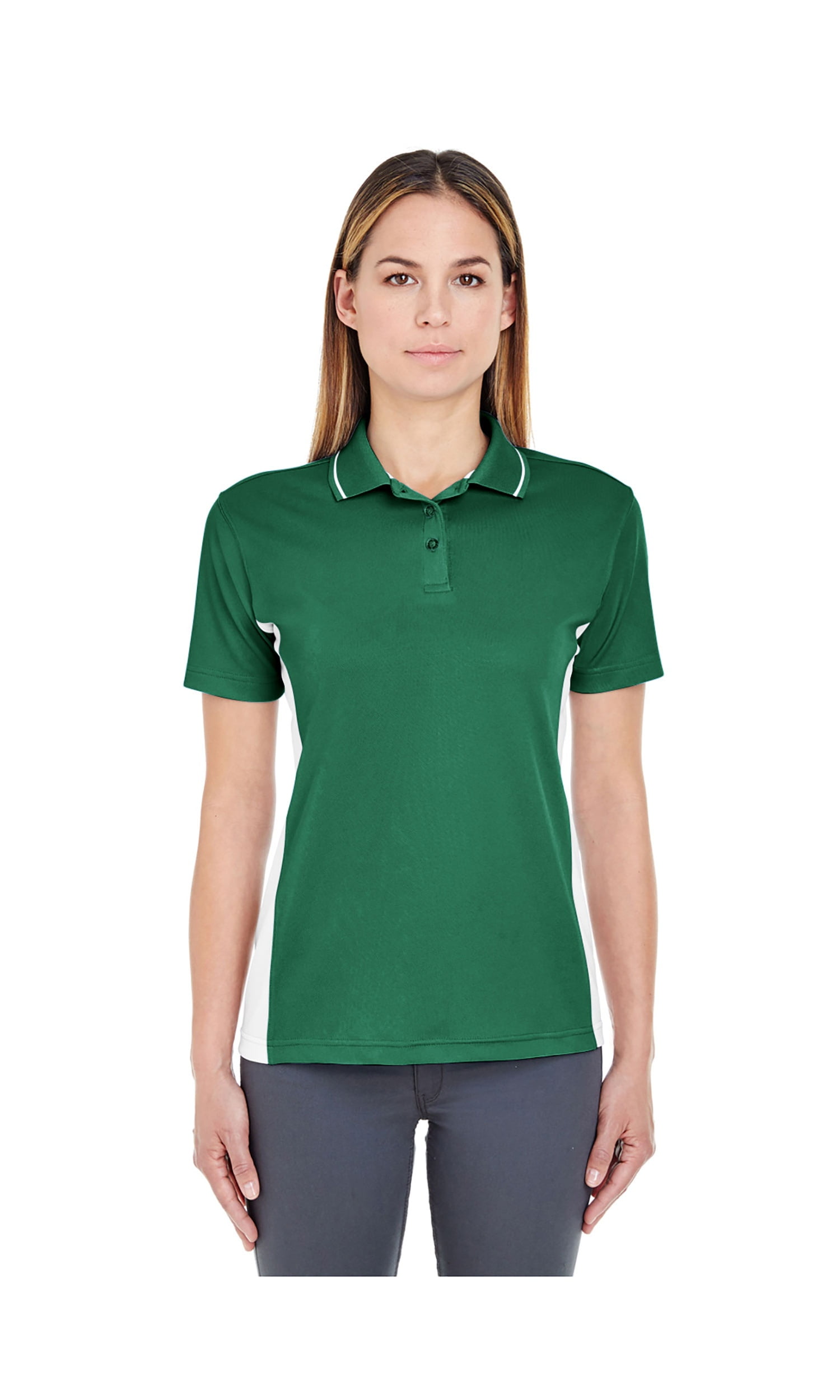 Ladies' Cool & Dry Sport Two-Tone Polo - Walmart.com