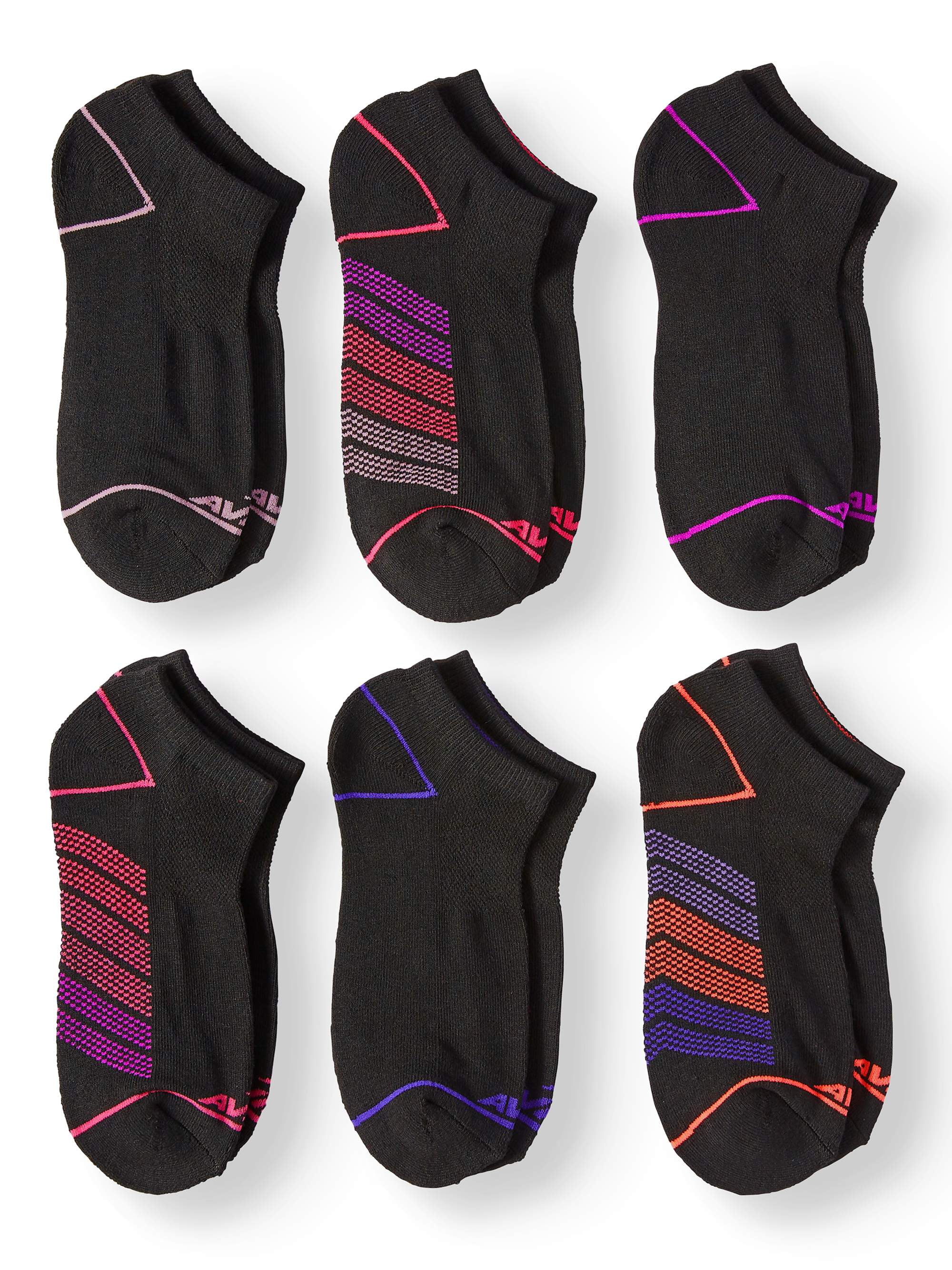 Ladies Cushioned Performance Low Cut Socks, 6 Pack - Walmart.com