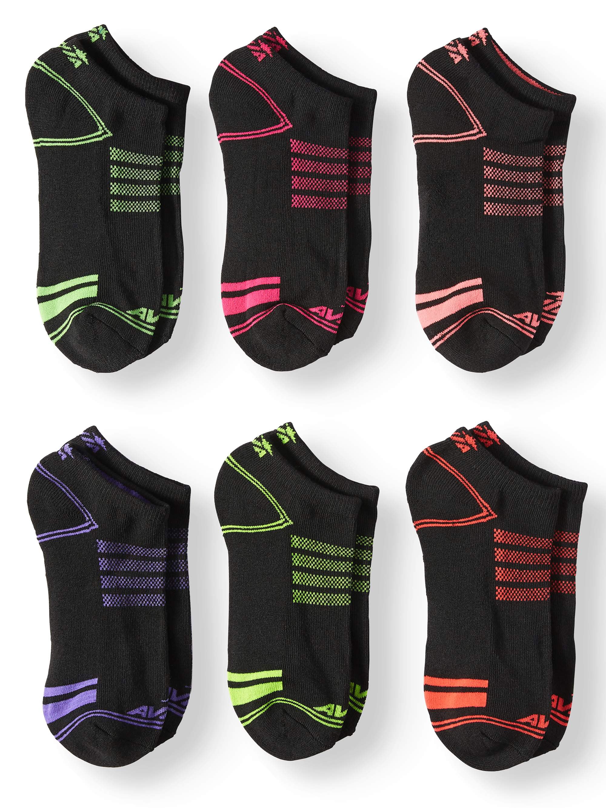 Ladies Cushioned Performance Low Cut Socks, 6 Pack - Walmart.com