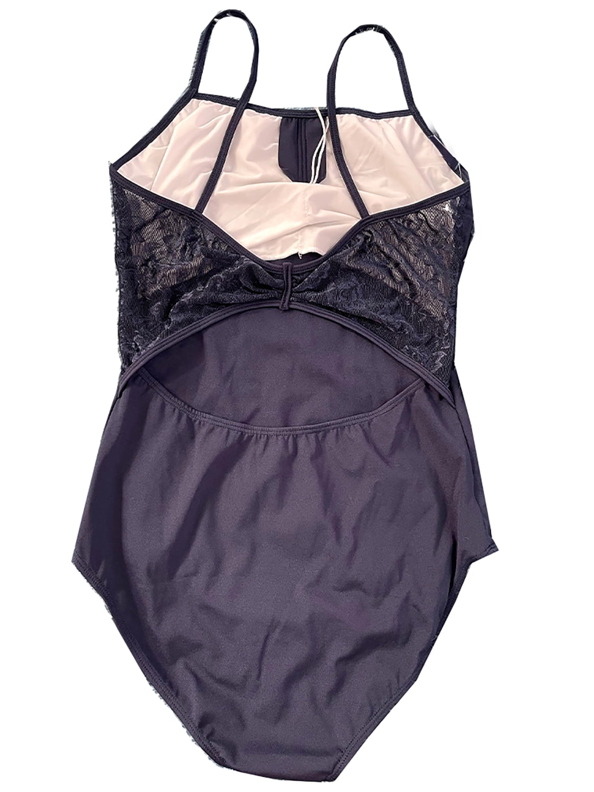 Ladies Cut Out Low Back Gymnastics Leotards Camisole Keyhole Back ...