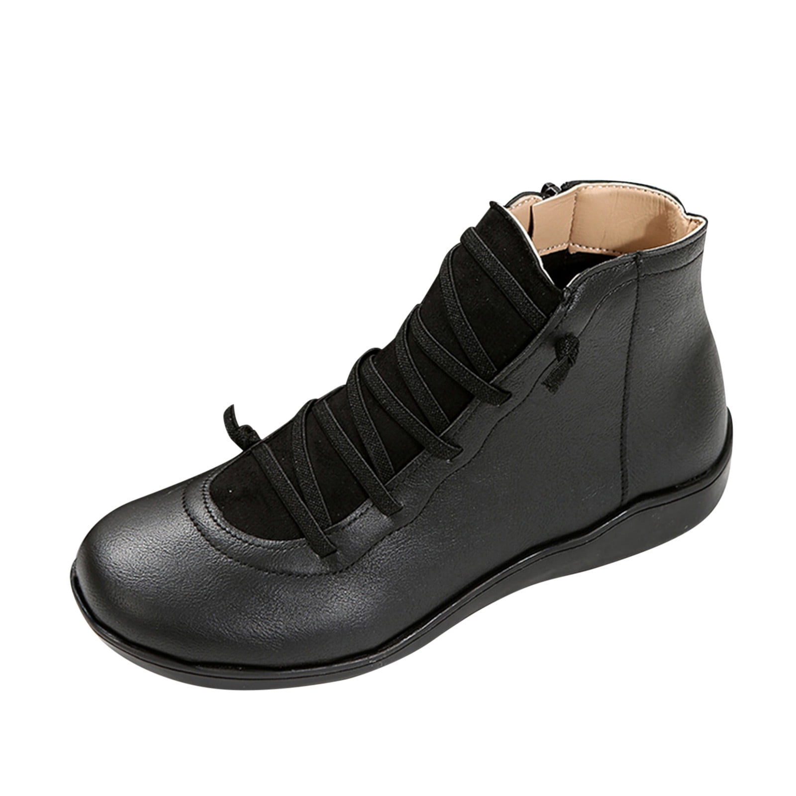 Ladies Fashion Retro Solid Boots Socks for Women High Color Leather ...