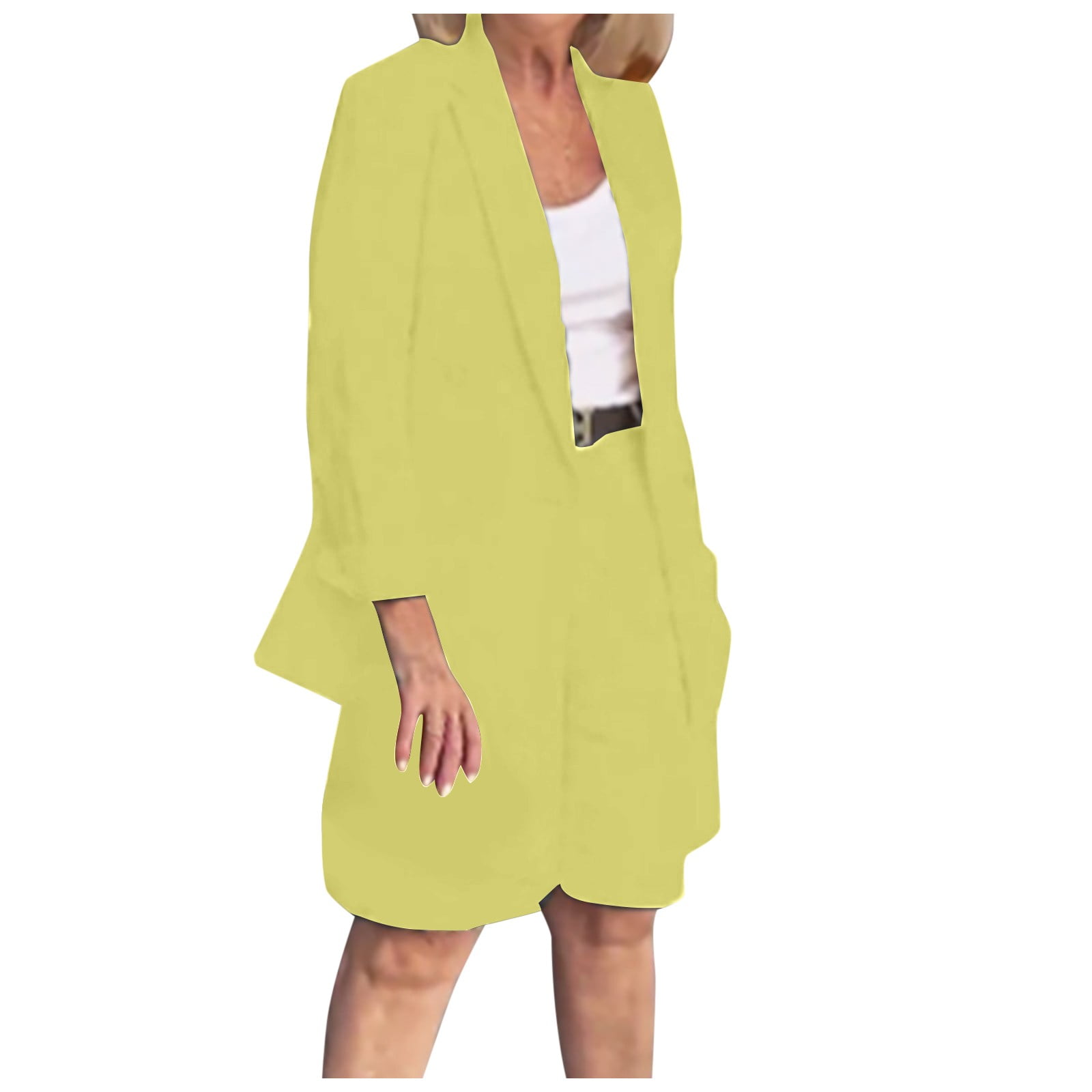 Ladies Fashion Suit Collar Cardigan Shorts Suit Swim Shorts Bathing ...