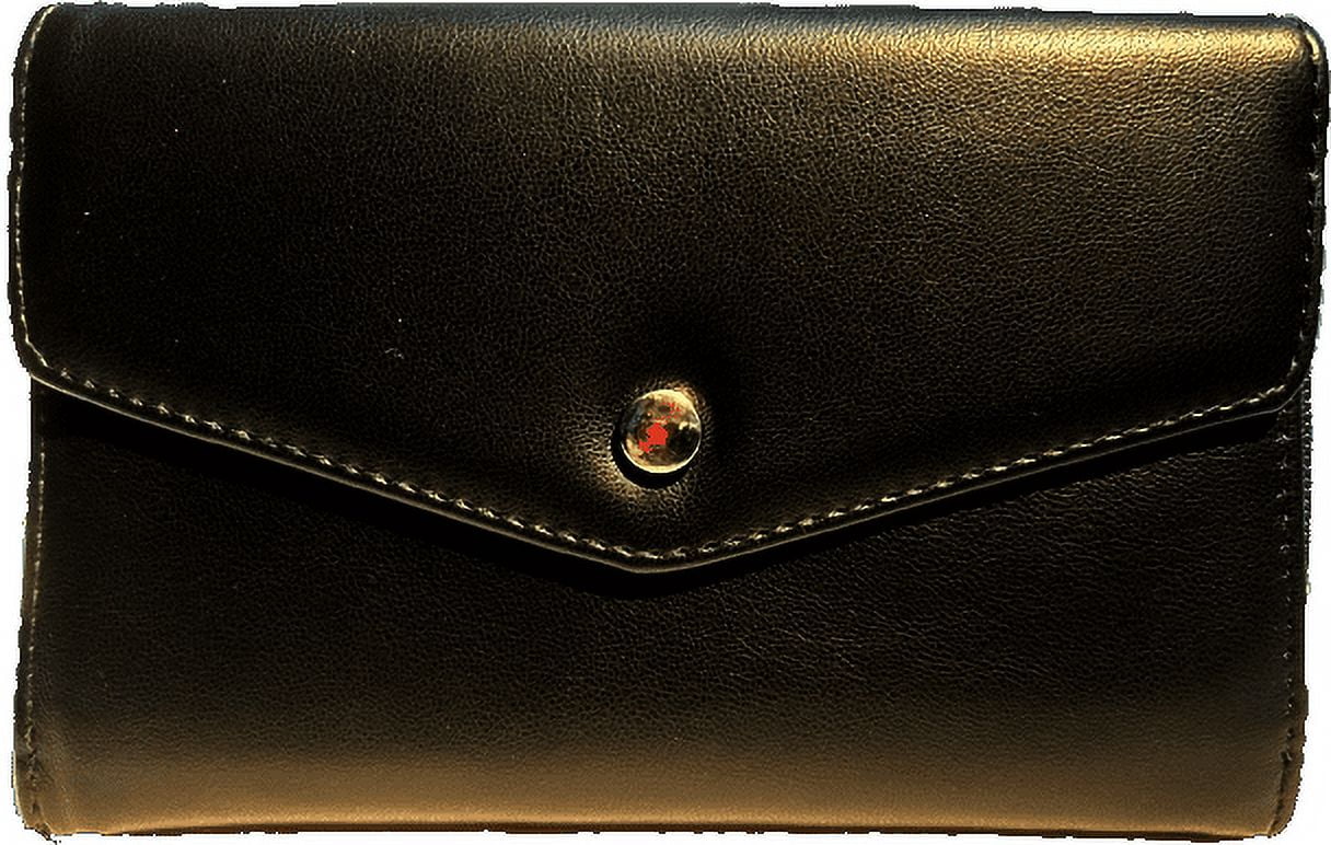 Ladies Faux Leather Mundi Vegan Fat CEO Wallet ID Photos Cards Wristlet ...