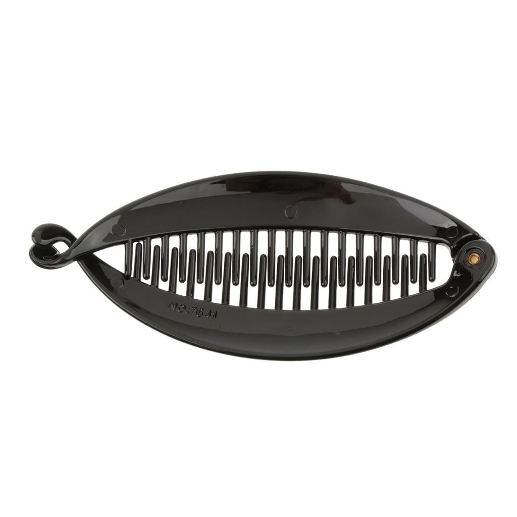 Segolike Ladies Fishtail Hair Comb Grips Clamp Ponytail Holder - Black ...