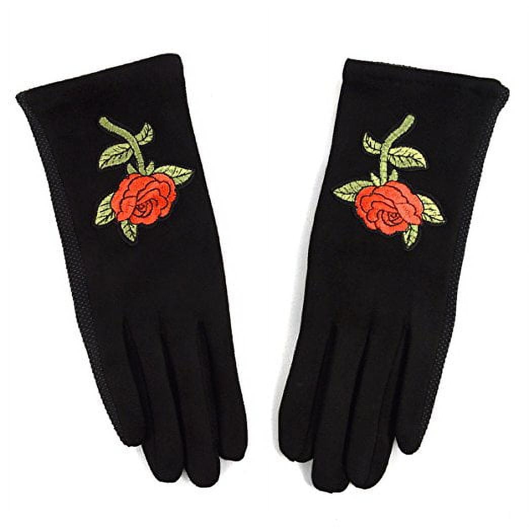 Ladies Fuzzy Faux Fur Winter Gloves with Fleece Lining - Warm Microgrip ...