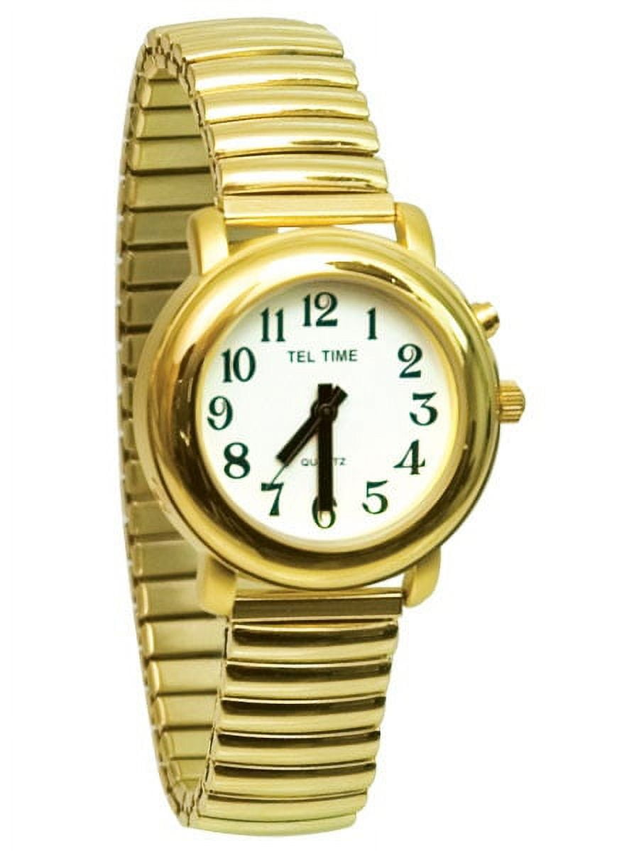 Ladies Gold-Tone One Button Talking Watch - Walmart.com