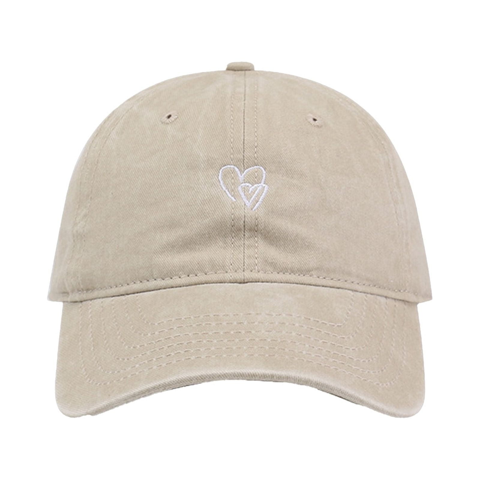Ladies Heart Embroidery Straw Hat With Wide Brim Versatile Outdoor Sun ...