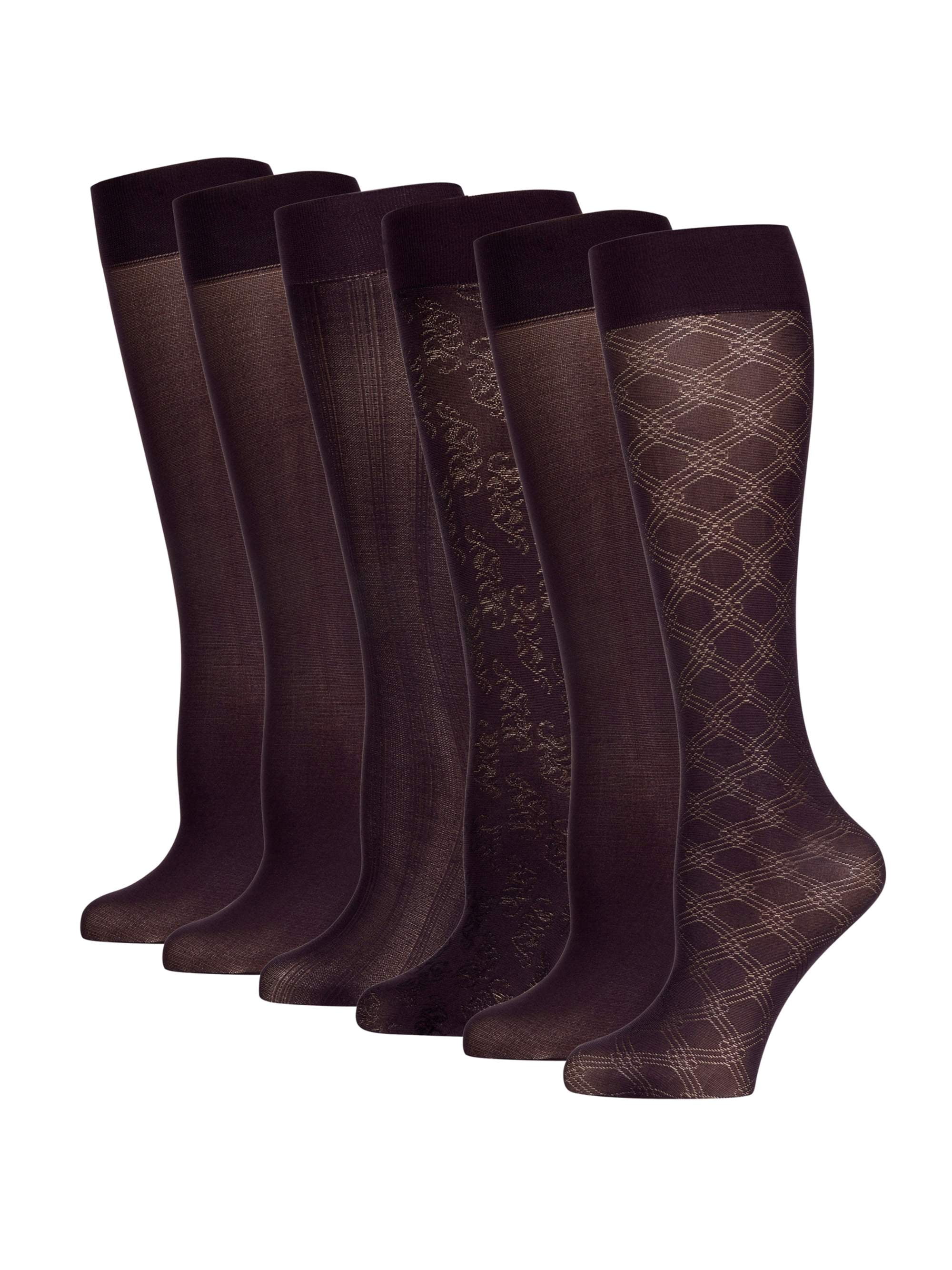 Ladies Interlinks Trouser Socks, 6 Pairs - Walmart.com