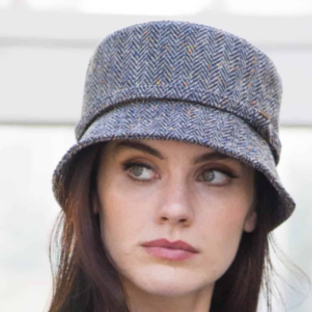 Ladies Irish Tweed Gray Herringbone Emily Hat Made By Mucros Weavers - Walmart.com