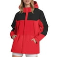 Ladies Jackets Windbreaker Waterproof Softshell Jacket with Hood Zip Up ...
