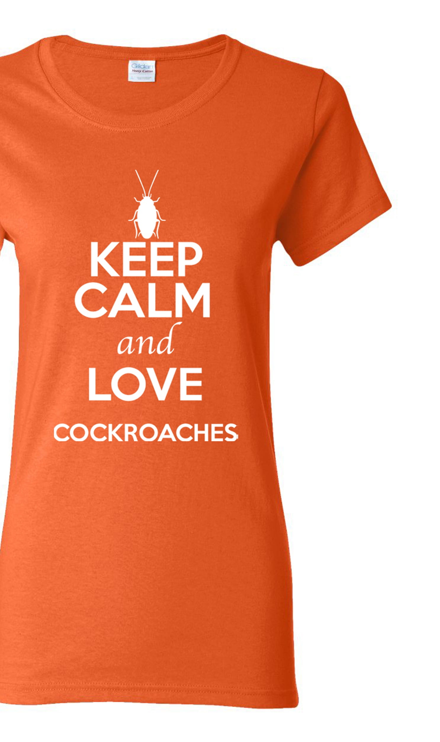 Ladies Keep Calm And Love Cockroaches Insects Lover T-Shirt Tee ...