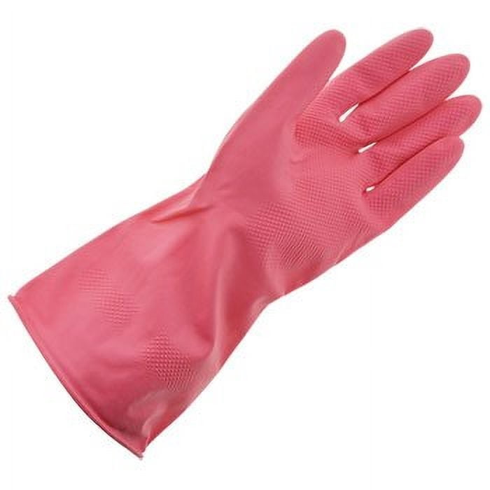 Ladies Kitchen Bathroom Dishes Floors All Purpose Cleaning Gloves Pink ...