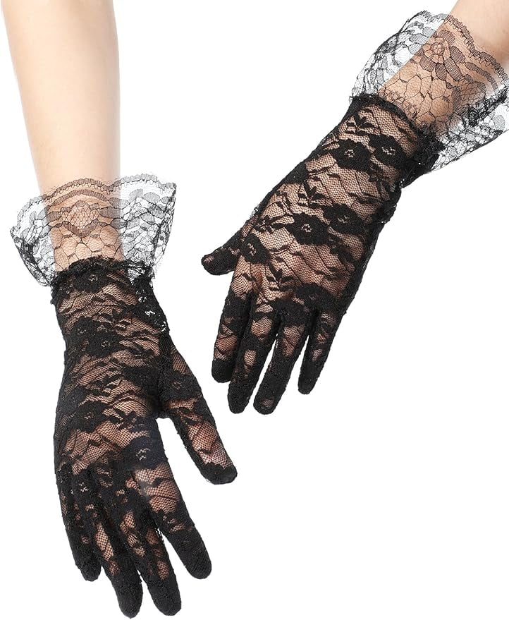 Ladies Lace Gloves, Women Tea Party Gloves, Elegant Short Gloves ...