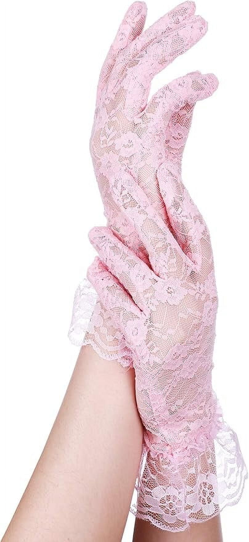 Ladies Lace Gloves, Women Tea Party Gloves, Elegant Short Gloves ...