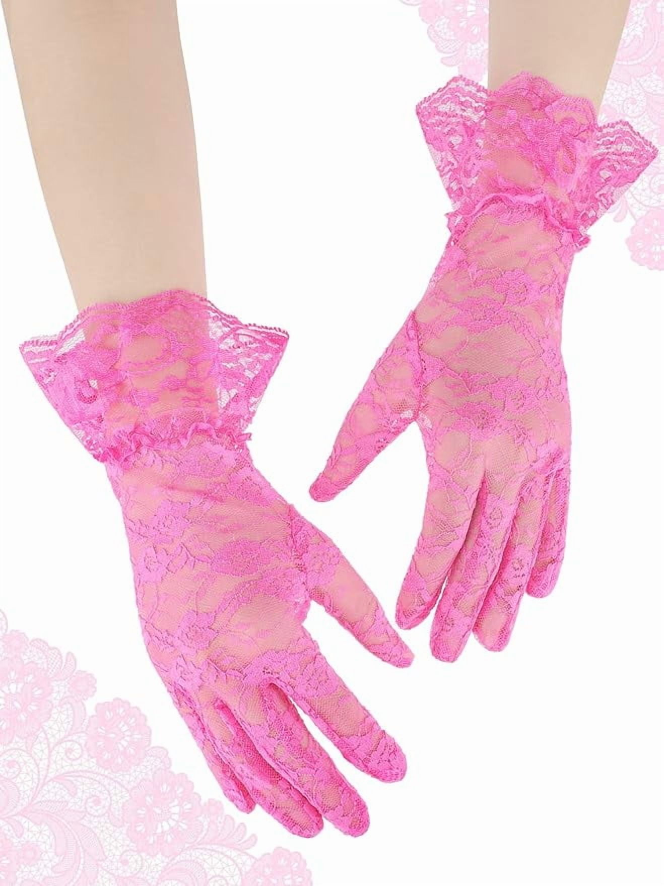 Ladies Lace Gloves, Women Tea Party Gloves, Elegant Short Gloves ...