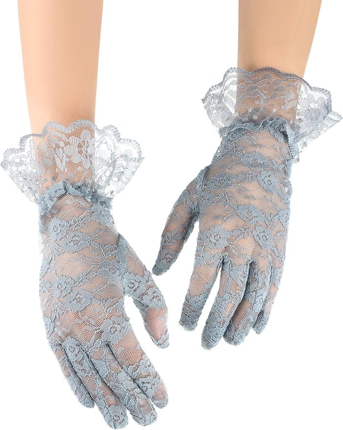 Ladies Lace Gloves, Women Tea Party Gloves, Elegant Short Gloves ...