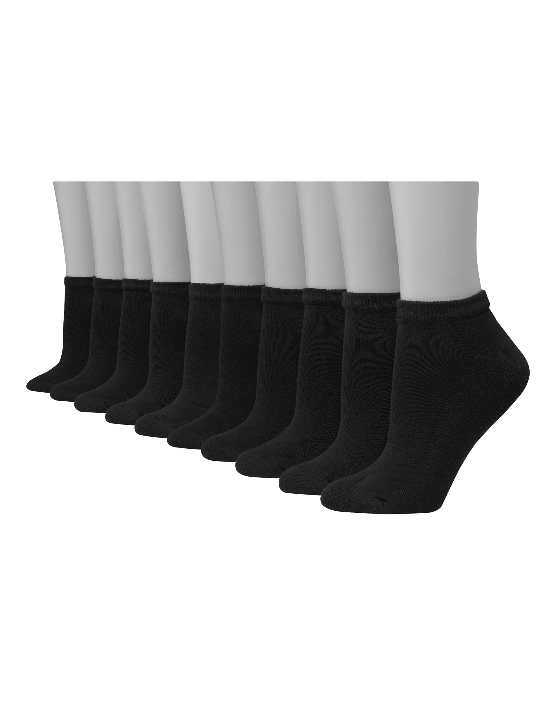 Hanes Women's Athletic Low Cut Socks, 10-Pairs, Full Sole Cushion ...