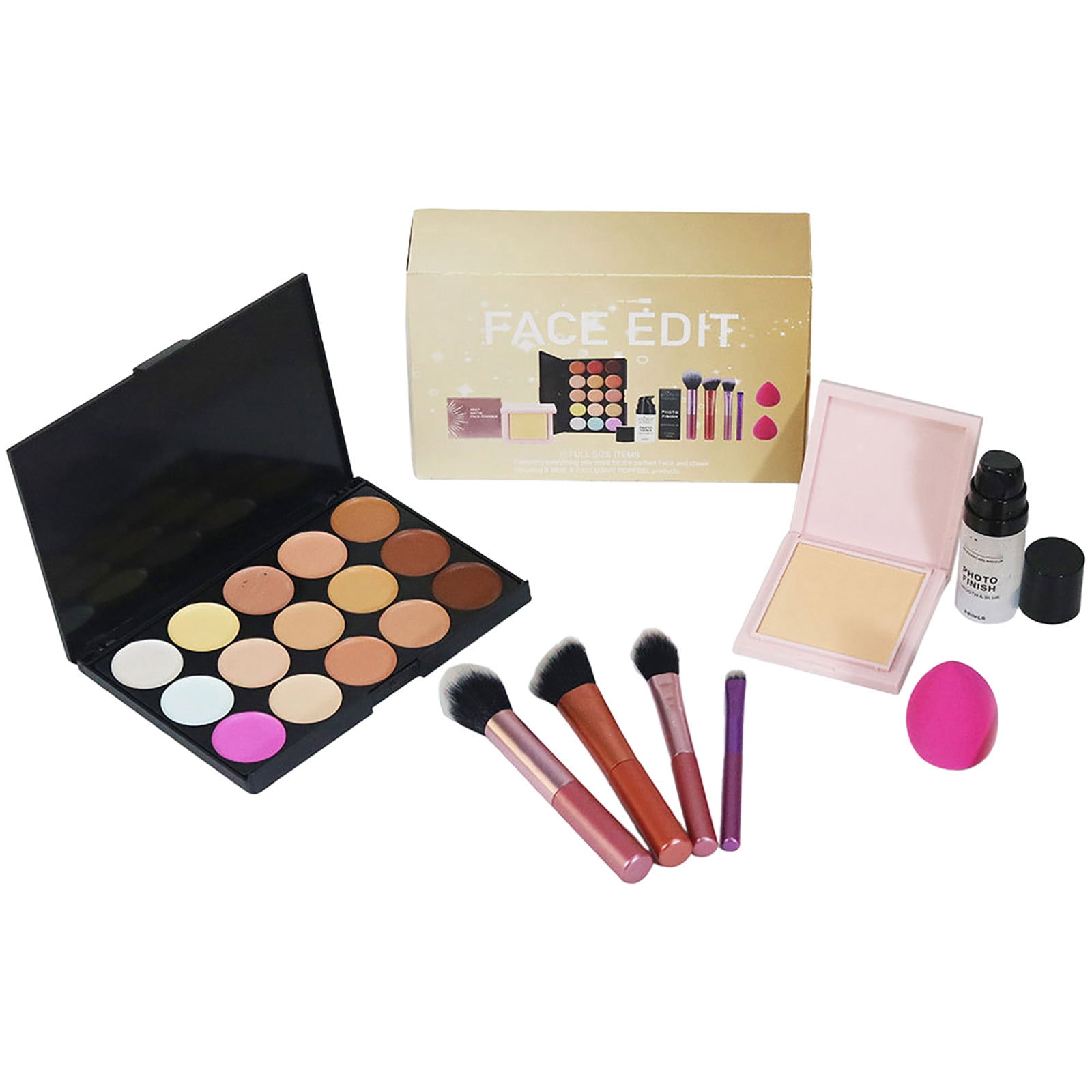 Ladies Makeup Set, 15 - Color Palette + Powder + Concealer, 15ml for 3D ...