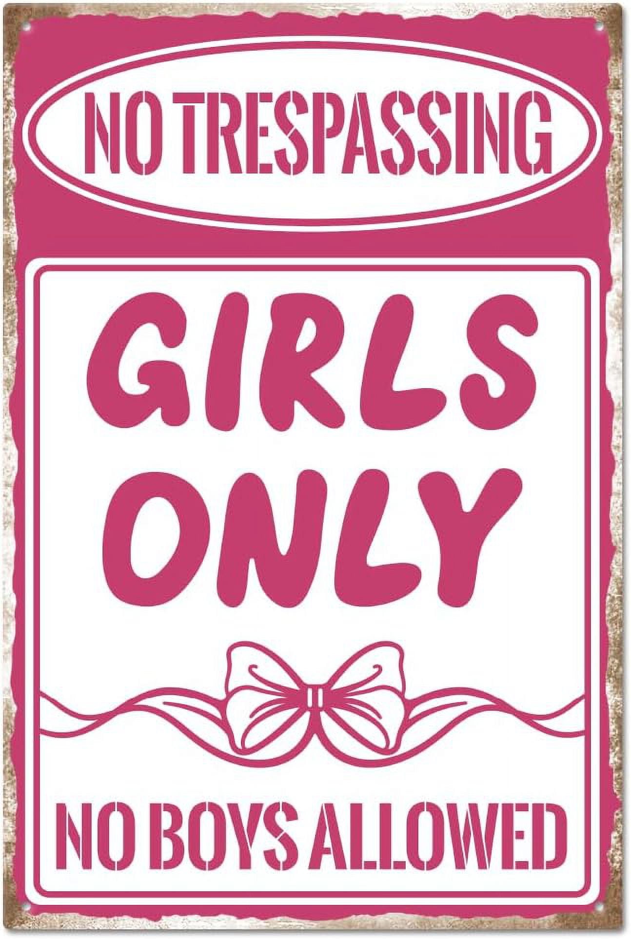 Ladies Only Metal Tin Sign 8×12inch Retro Personalized Signs Pink Room ...