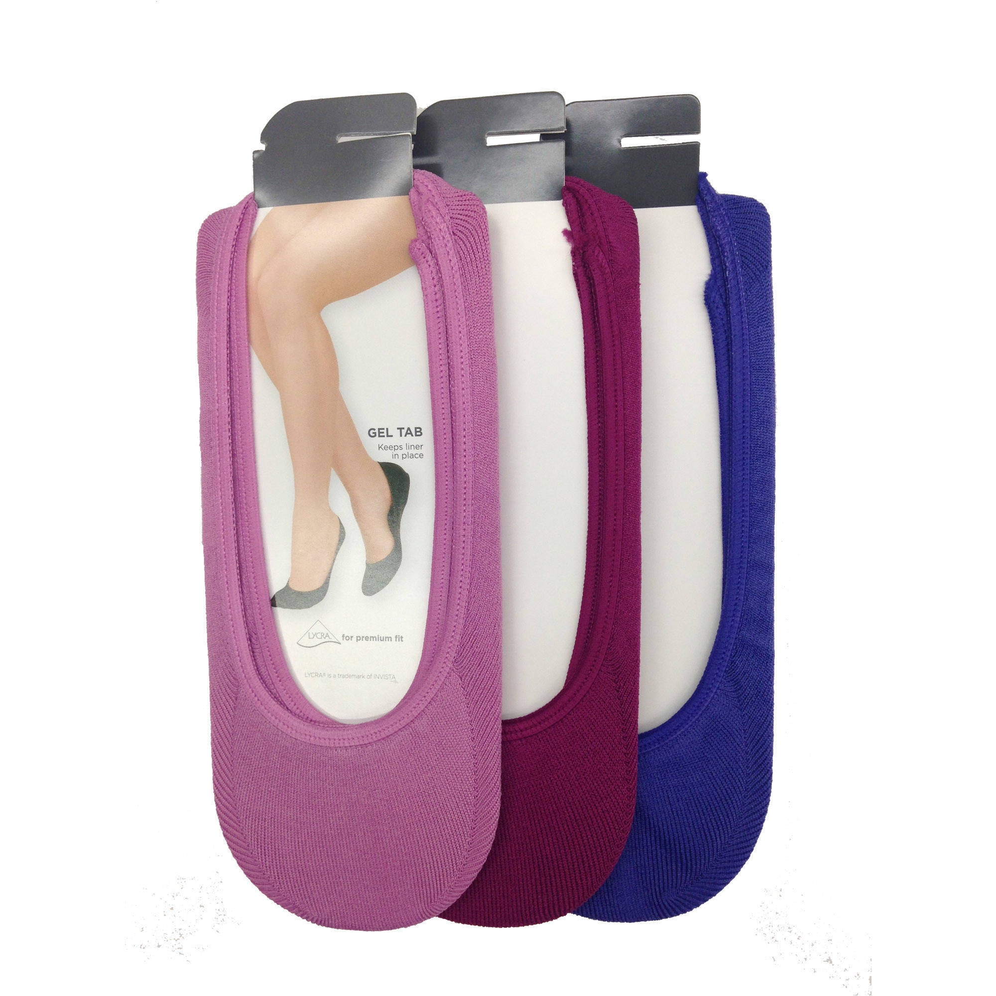 Ladies Microfiber Ultra Low Cut Liner With Gel Tab, 3 Pairs - Walmart.com