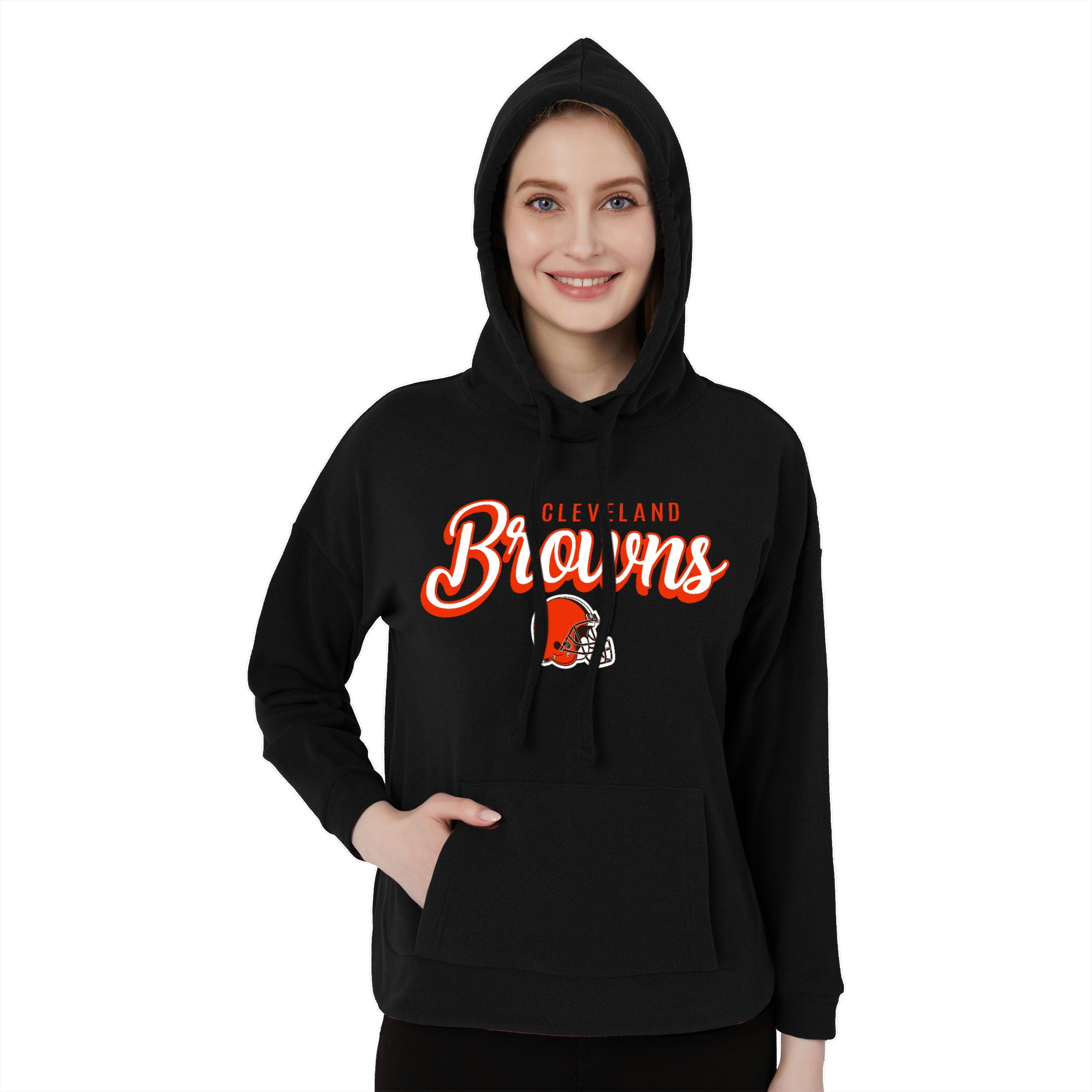 Ladies NFL Cleveland Browns Jumpsky Fleece Long Sleeve Hooded Top ...