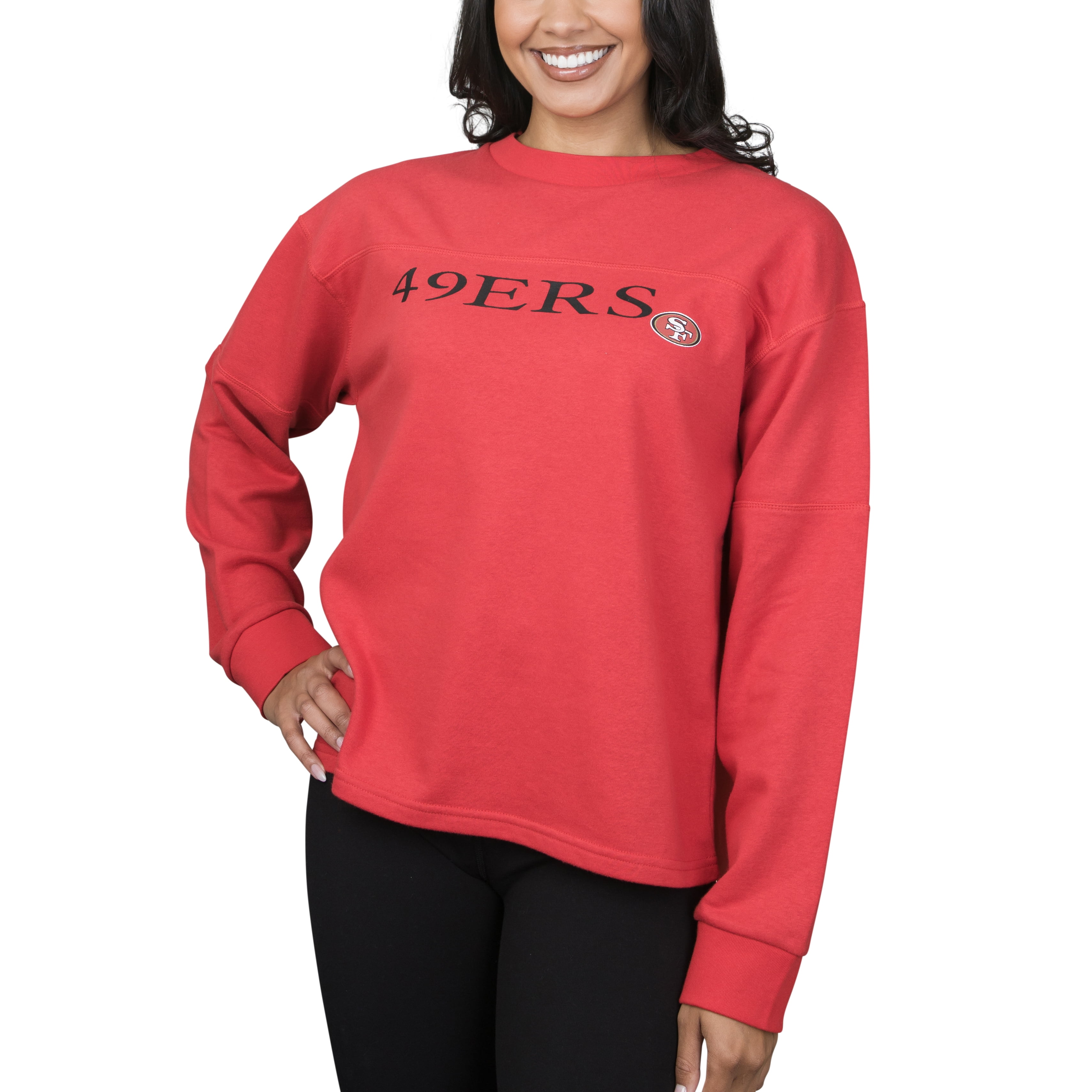 Ladies NFL San Francisco 49ers Peppy Fleece Long Sleeve Top - Walmart.com