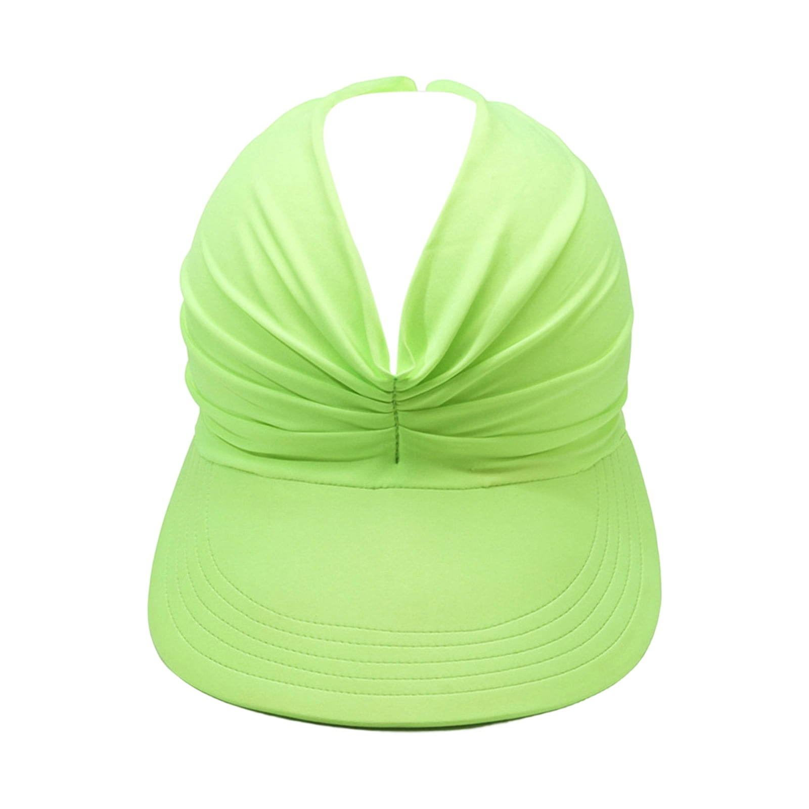 Ladies Outdoor Sun Visor Hat Empty Top Beach Cap Adjustable UPF Shade ...