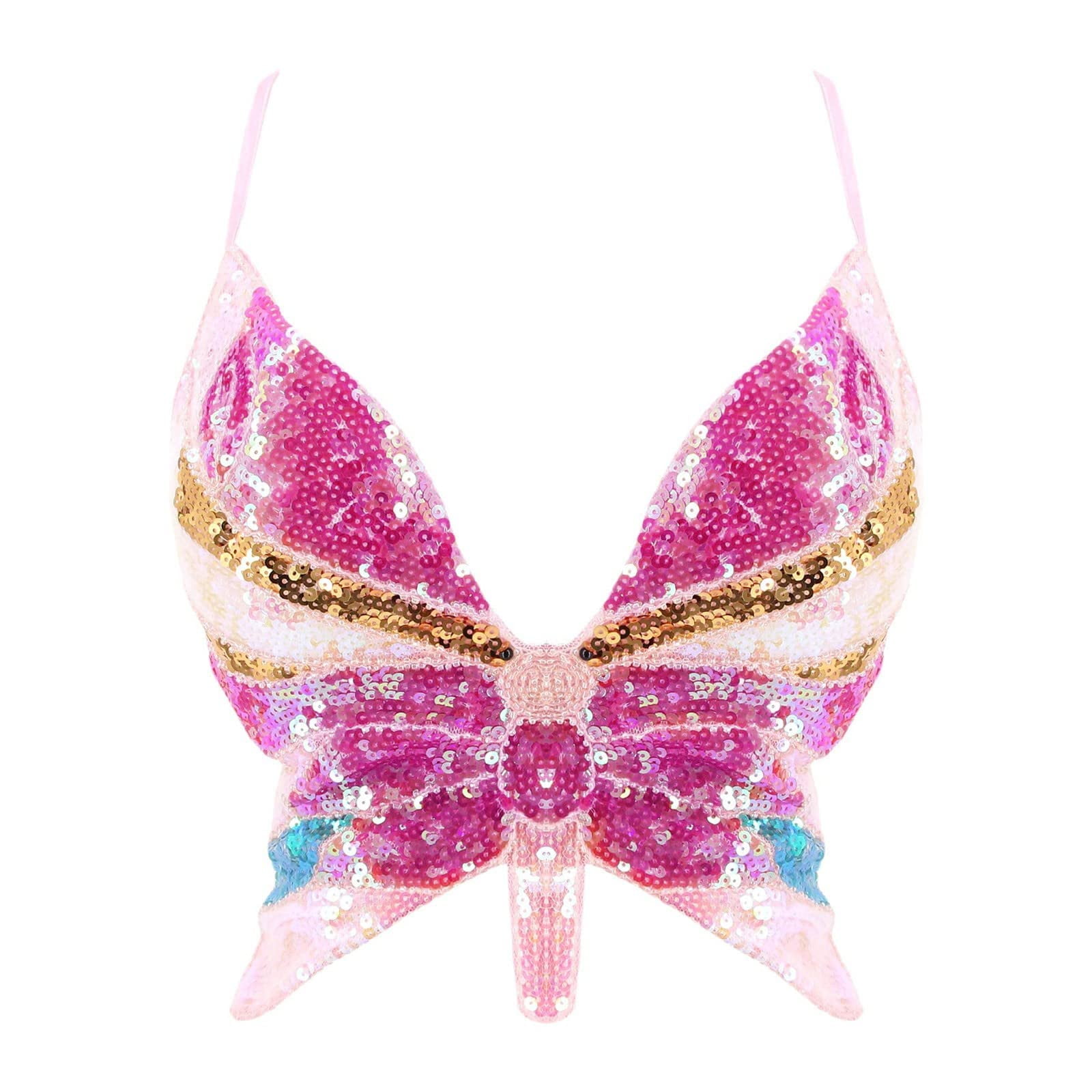 Ladies' Performance Tops, Belly Dance Bras, Sexy Stage Butterfly Bras ...