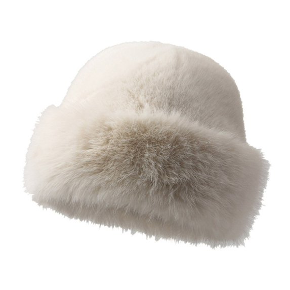 Ladies Plush Fisherman Hat Russian Style Wide Brim Bucket Hat Keep Warm ...