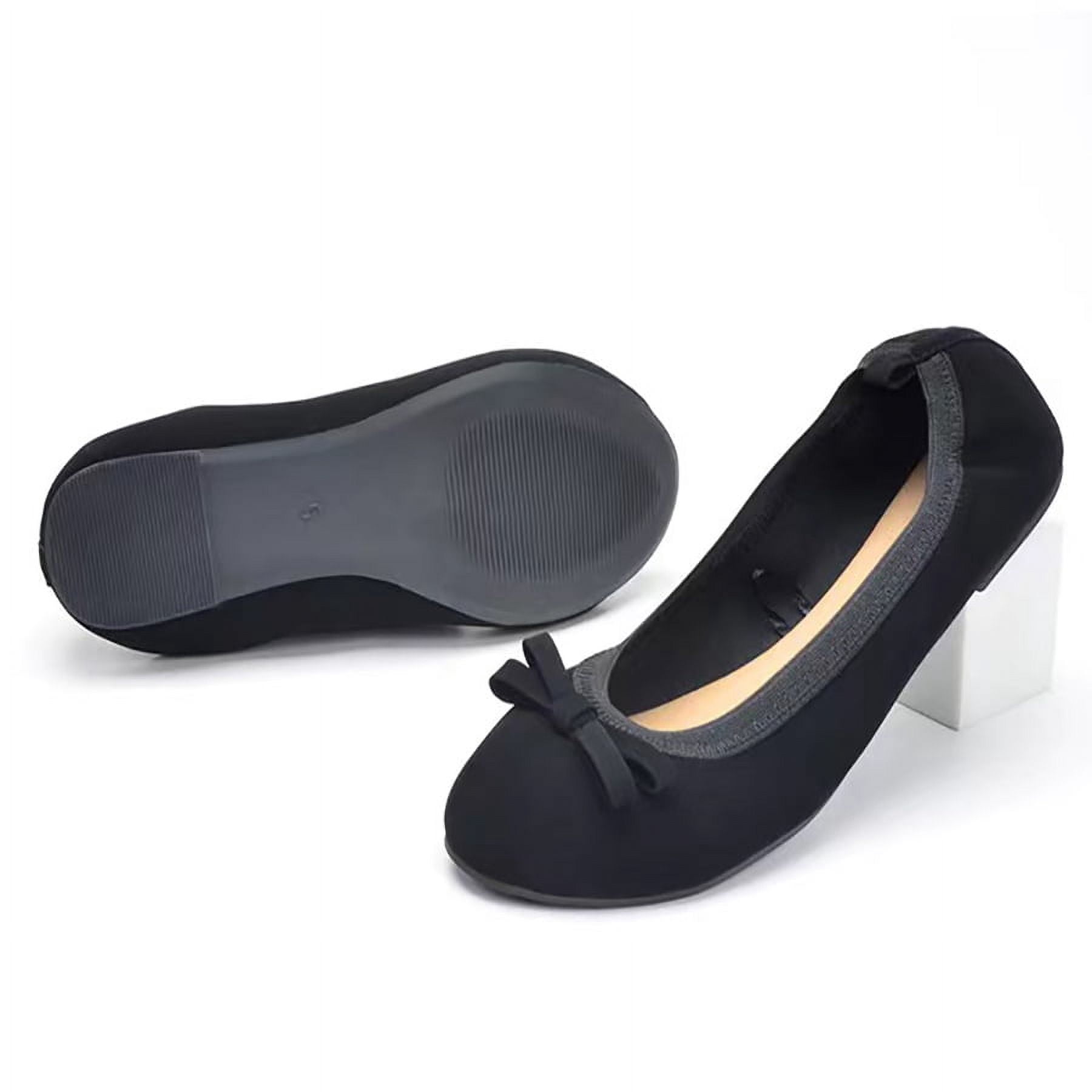 Ladies Portable Foldable Ballet Flats Travel Bag Ballerina Flat Rollers ...