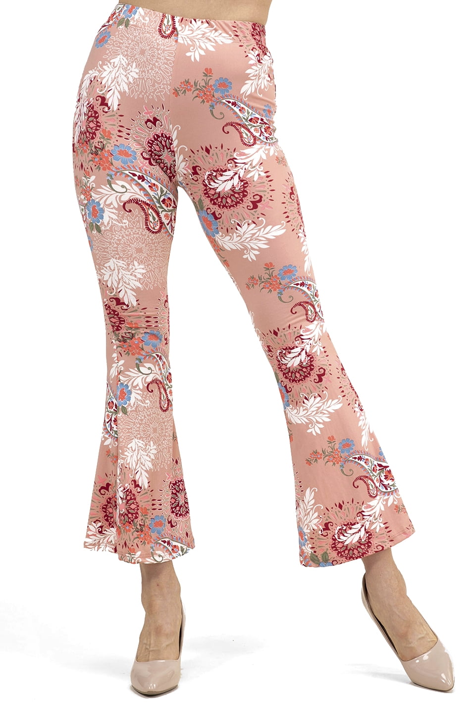 Ladies Printed Flared Pants - Walmart.com