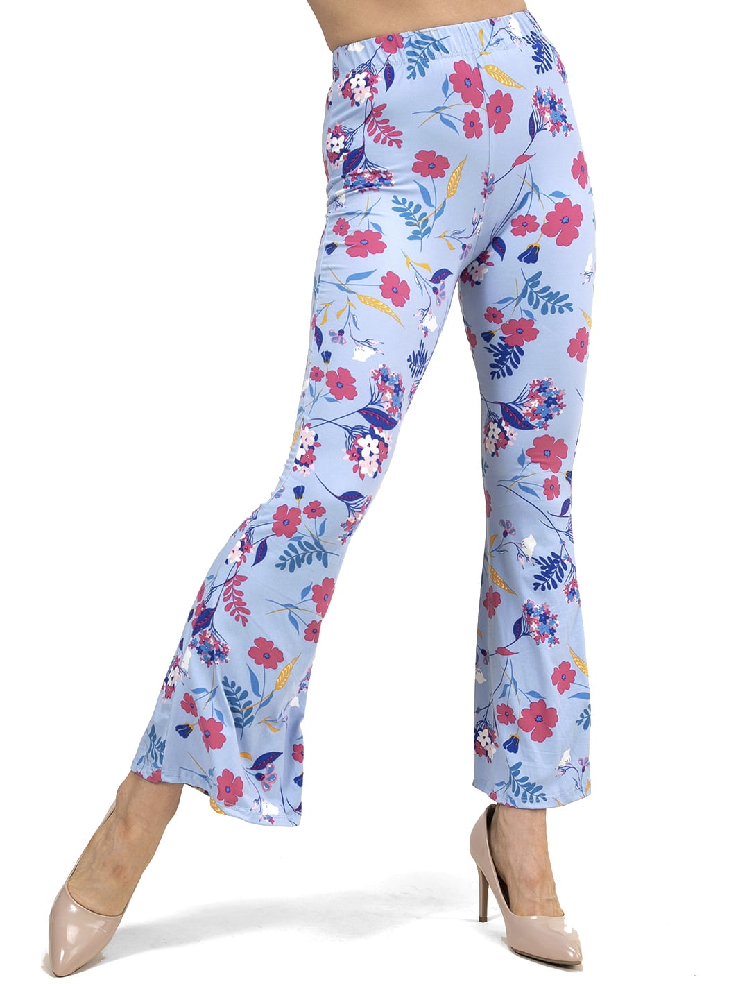 Ladies Printed Flared Pants - Walmart.com