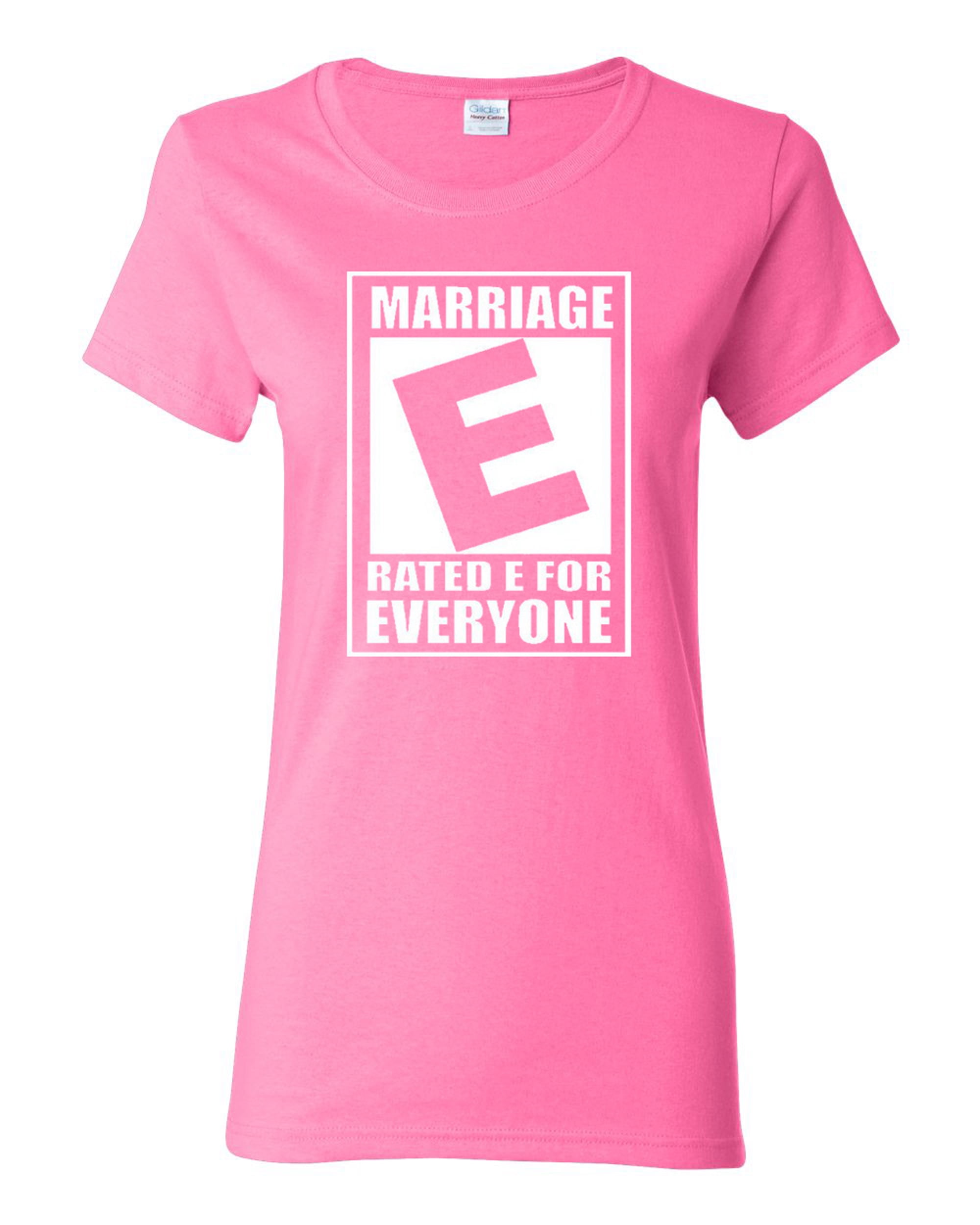Ladies Rated E Marriage T-Shirt Tee - Walmart.com
