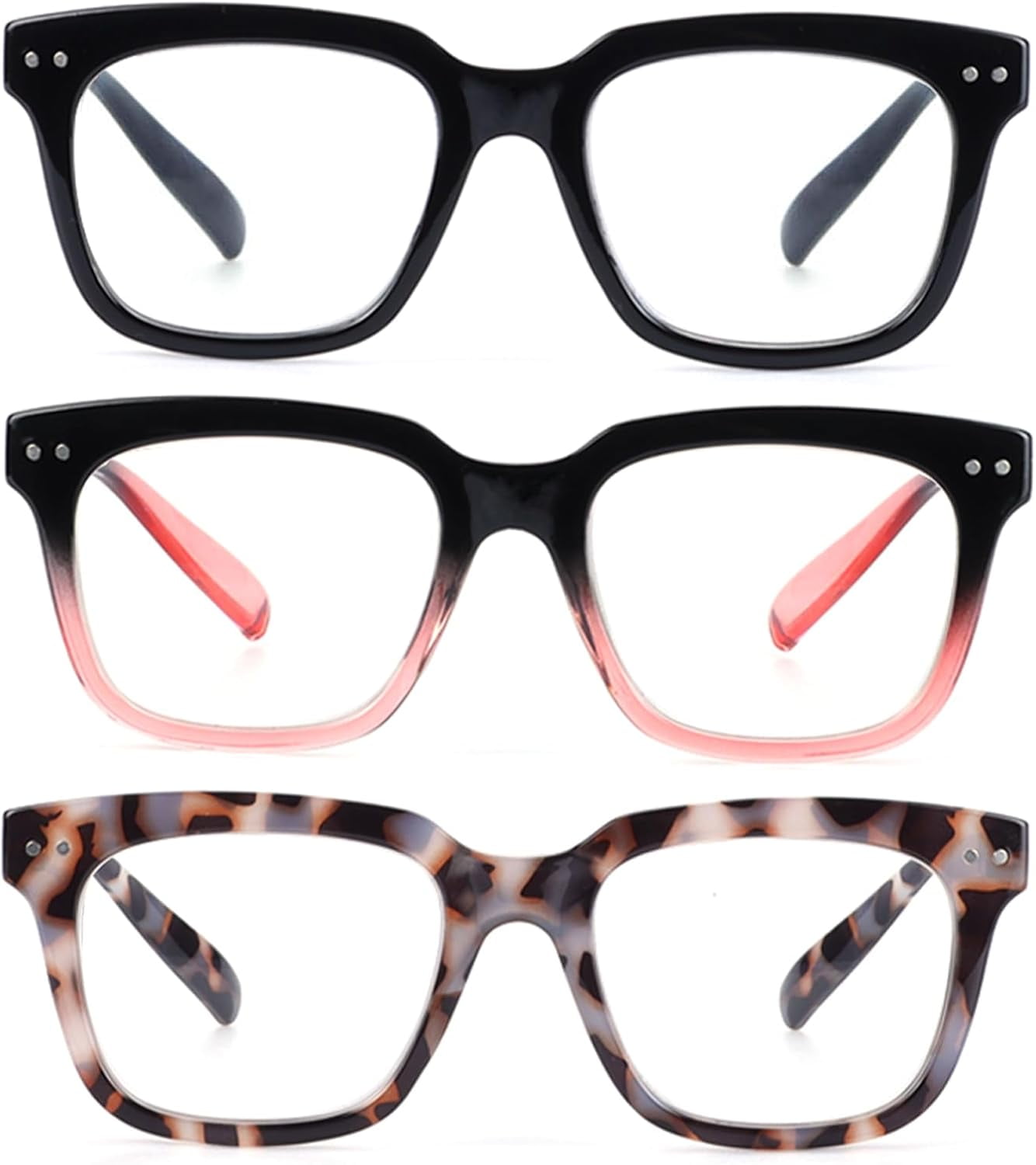 Ladies Reading Glasses Blue Light Blocking Spring Hinge Computer ...